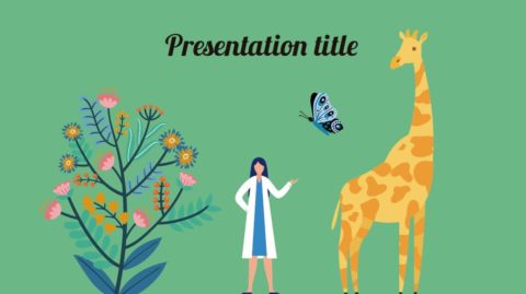 Biology. Free Presentation Theme Template biology, animals and plants ...