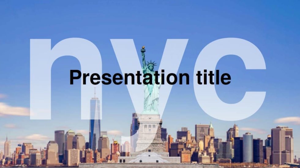 New York 📲 Free Template for City Presentations. Power Point, Google ...